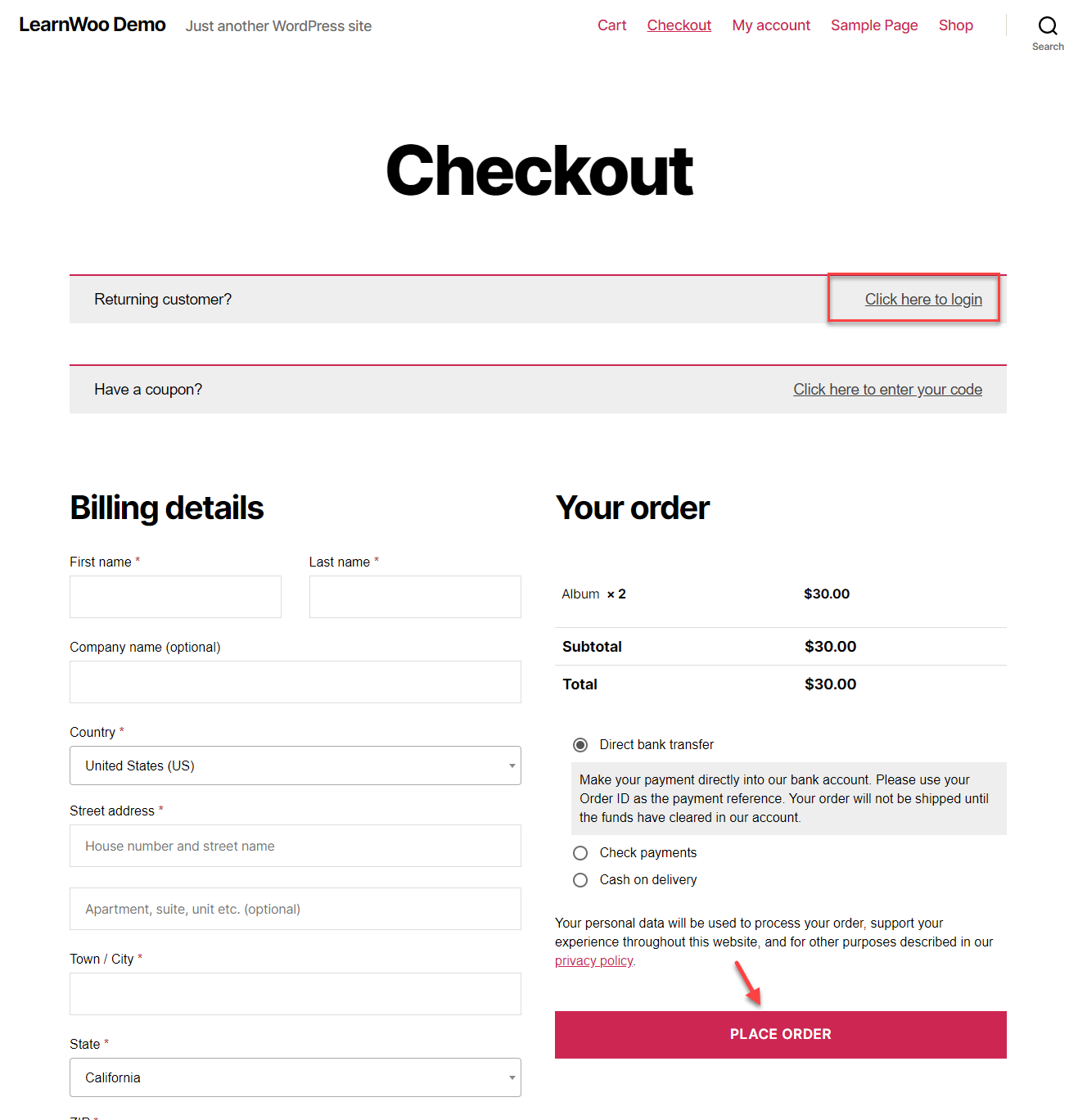 Woocommerce How To Set Up Accounts And Privacy Settings Learnwoo