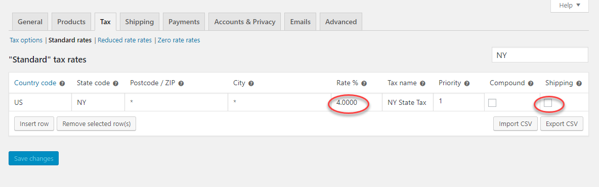 Shipping tax settings unchecked - LearnWoo