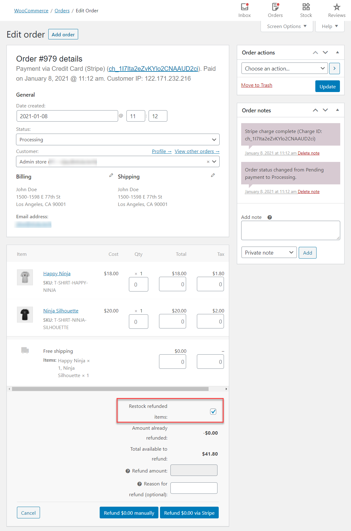 Restock refunded items - LearnWoo