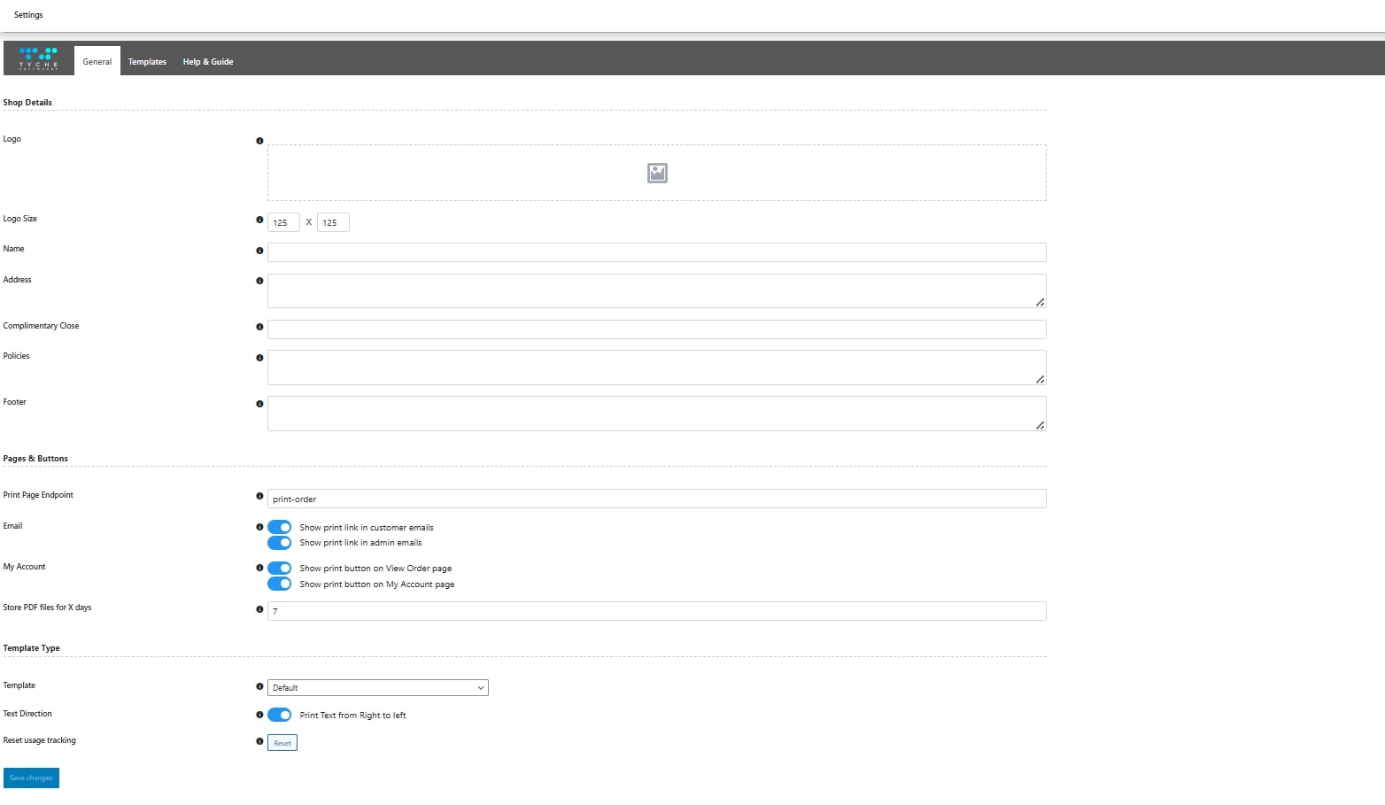 general settings tychee software - LearnWoo
