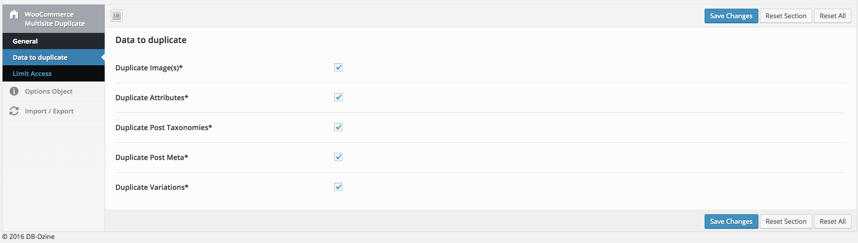 Duplicator options - LearnWoo
