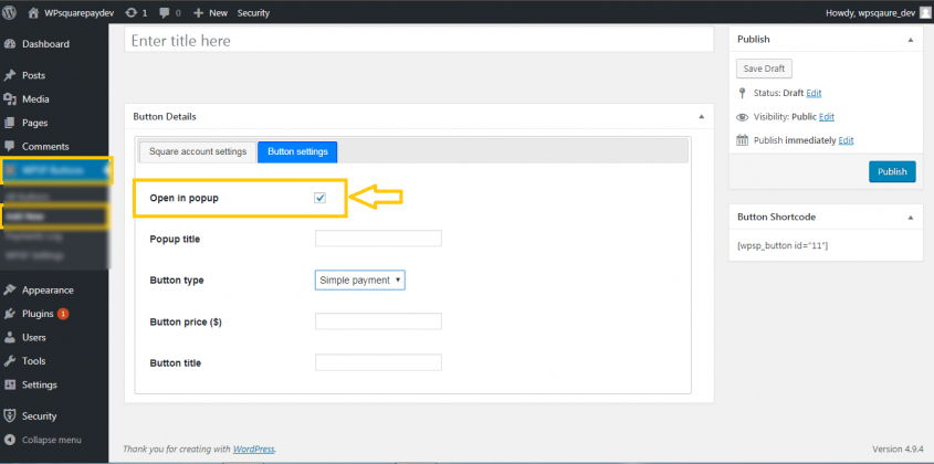 WordPress Square Payment Integration with WP Easy Pay - LearnWoo