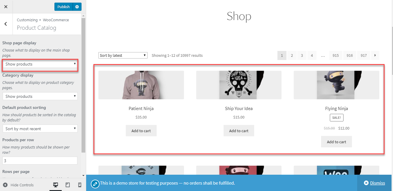 How To Set Up Woocommerce Customizer For Product Images Catalog And Store Notice Learnwoo