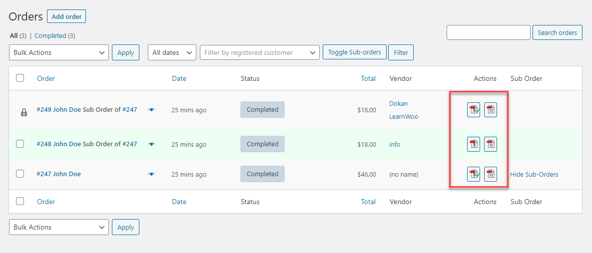 Print Invoice option - LearnWoo