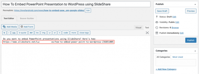 How To Embed A Powerpoint Presentation In Wordpress Learnwoo