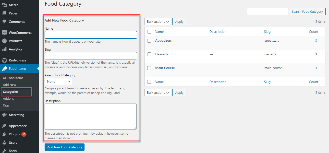 Adding a category separately - LearnWoo