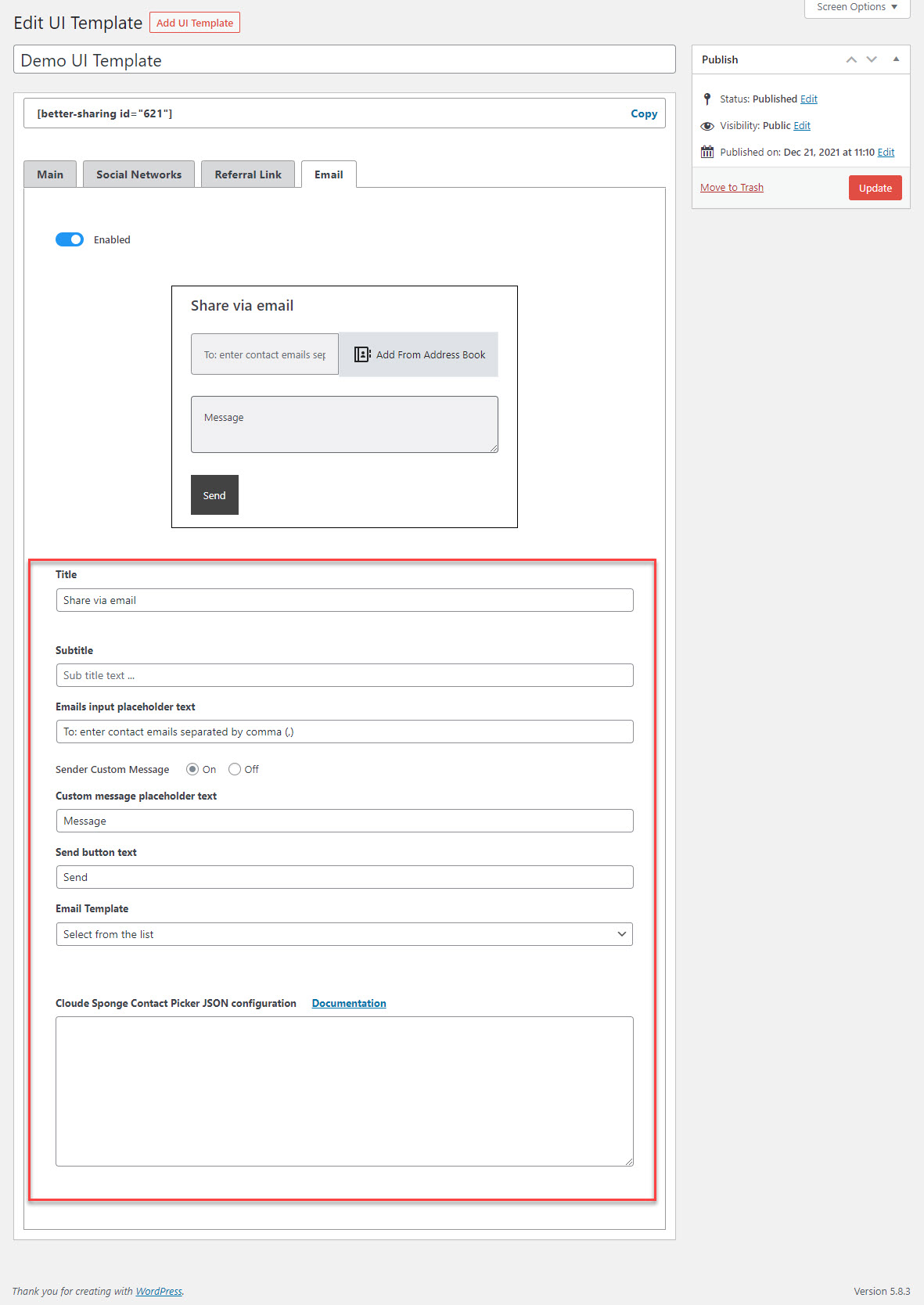 UI template email - LearnWoo
