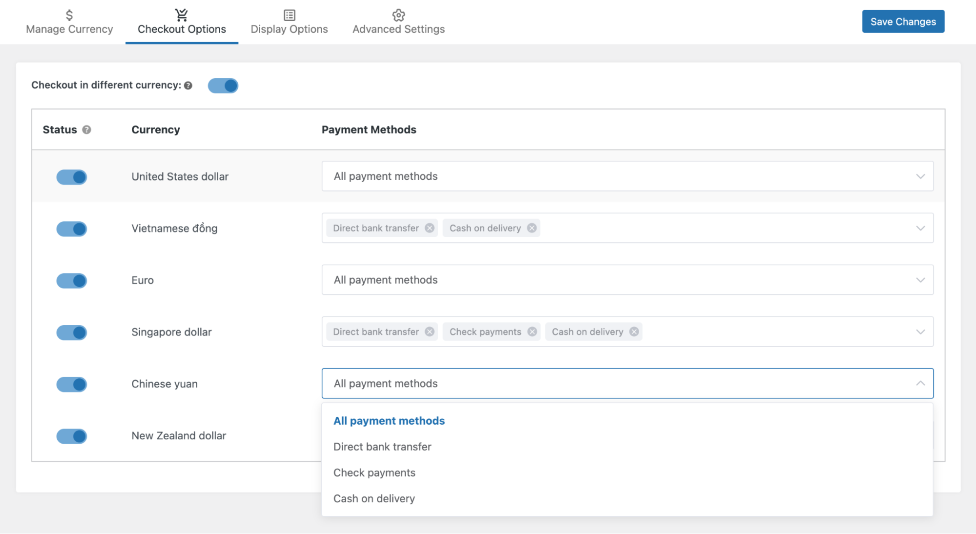 Multi-Currency Switcher - LearnWoo