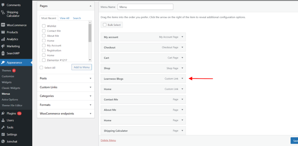 How To Quickly Add Custom Links To Your WordPress Navigation Menu (Includes Video) - LearnWoo